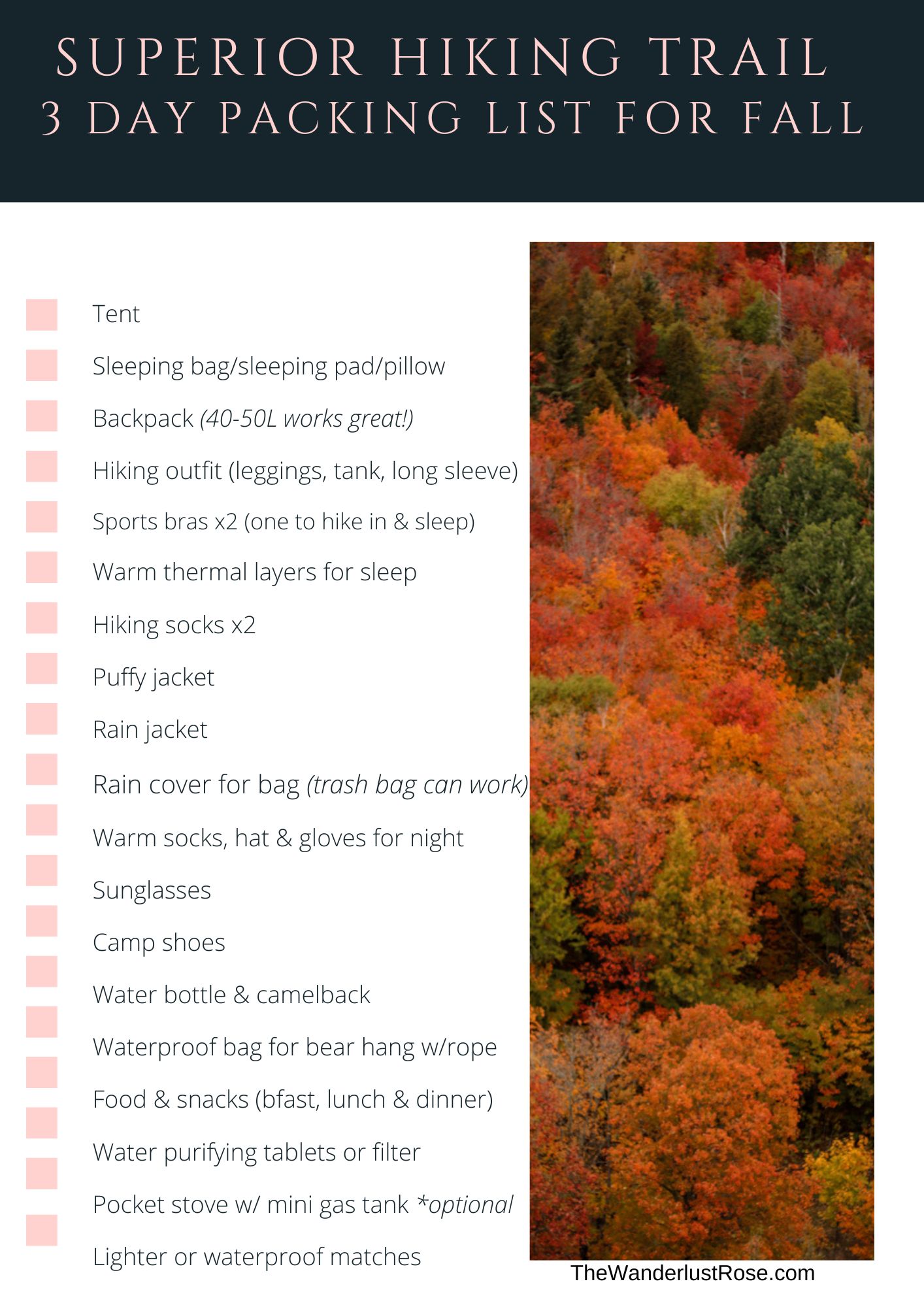 Superior Hiking Trail Backpacking Checklist: Everything You Need for 3 ...